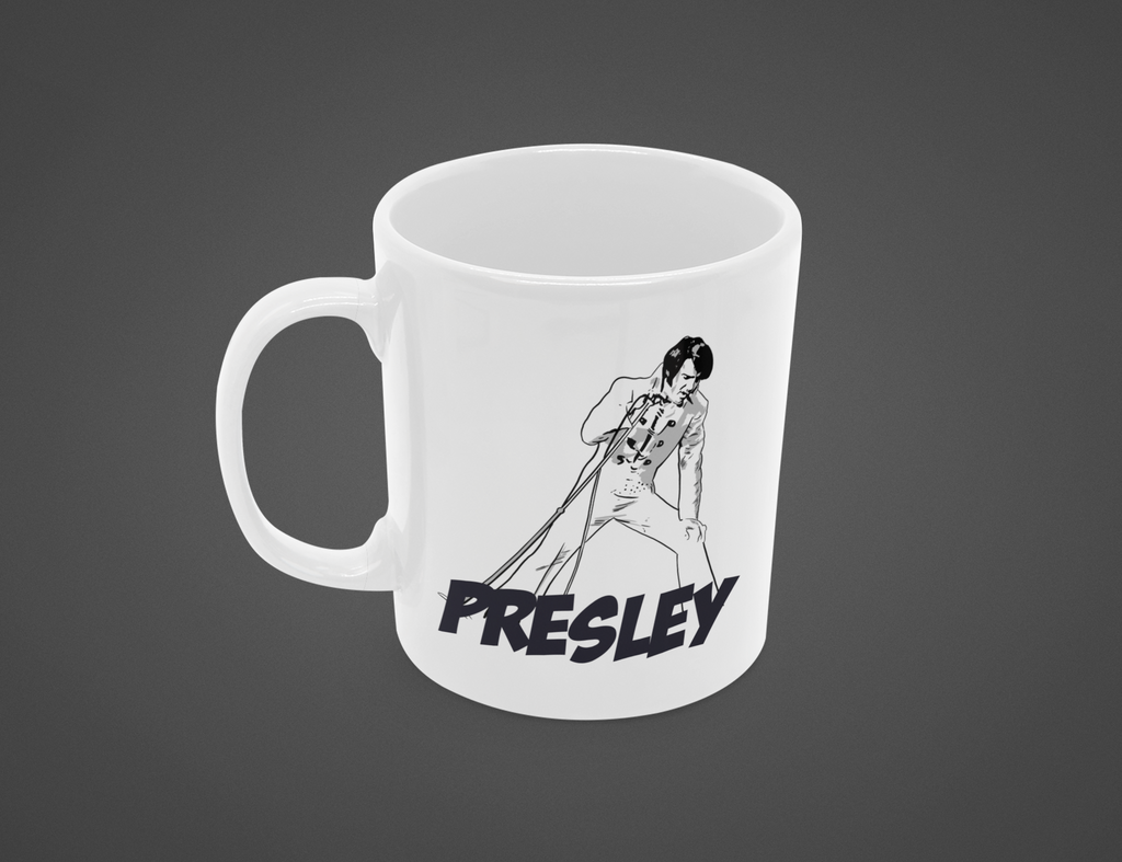 Elvis Presley 1968 Unofficial Cartoon Fan Art Made 11oz ceramic Mug ...